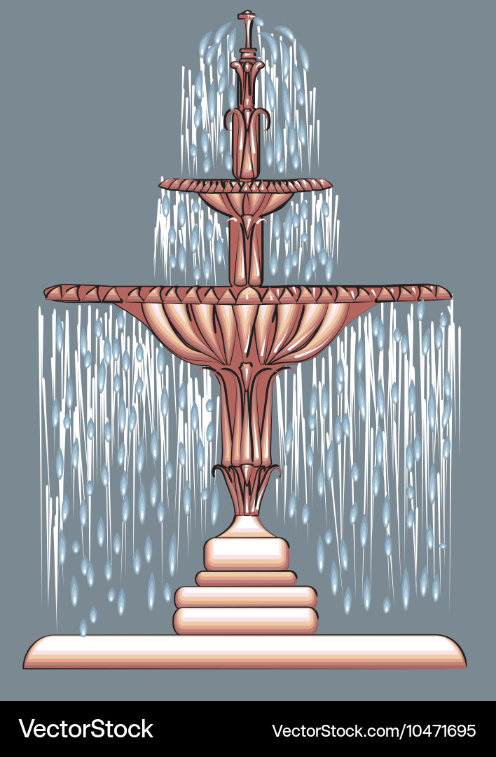 Fountain Royalty Free Vector Image - VectorStock
