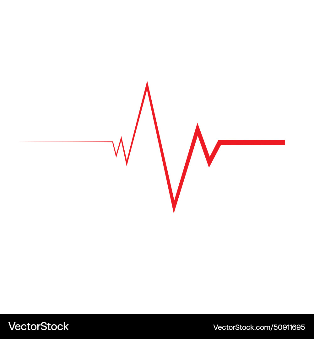 Heart beat pulse logo Royalty Free Vector Image