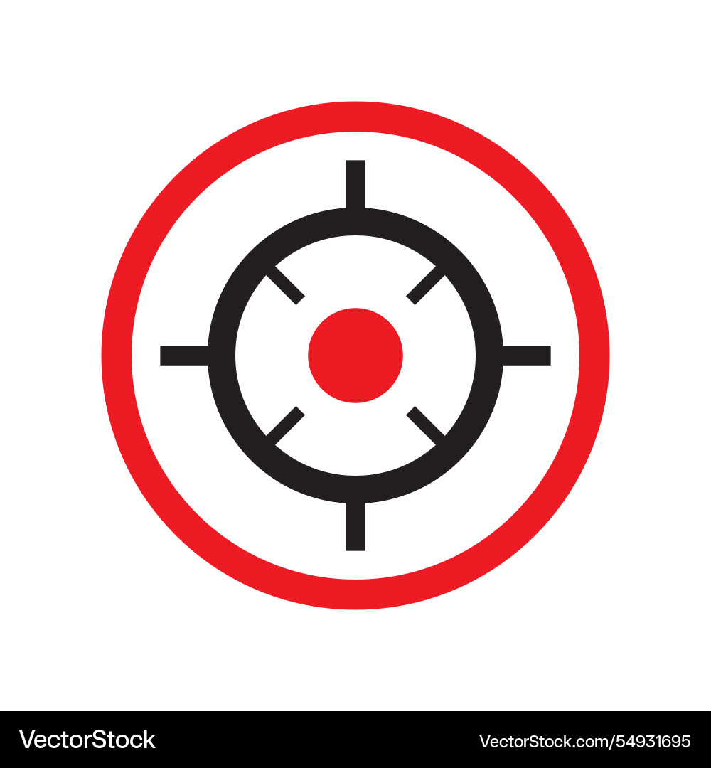Target icon (54931695) – Royalty-Free Vector | VectorStock
