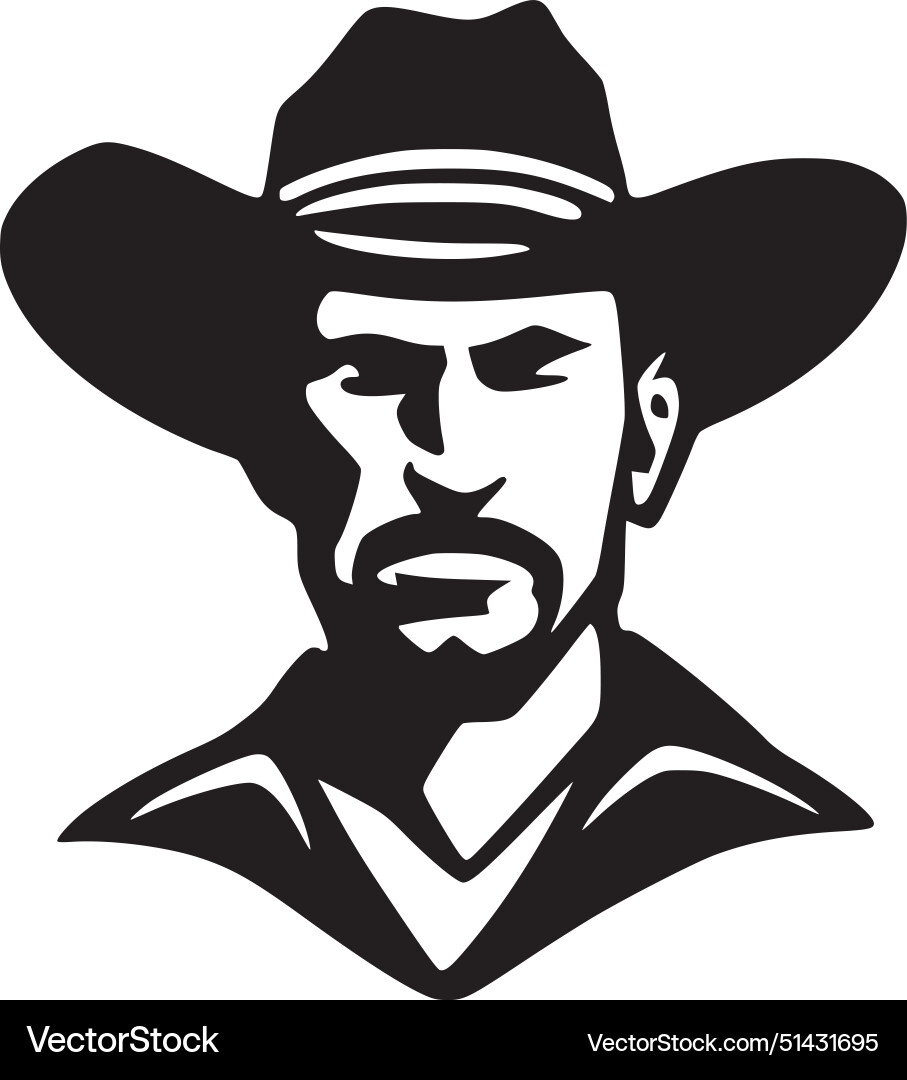 Western - black and white Royalty Free Vector Image