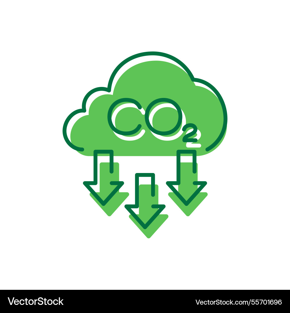 Atmosphere contamination icon reduction Royalty Free Vector