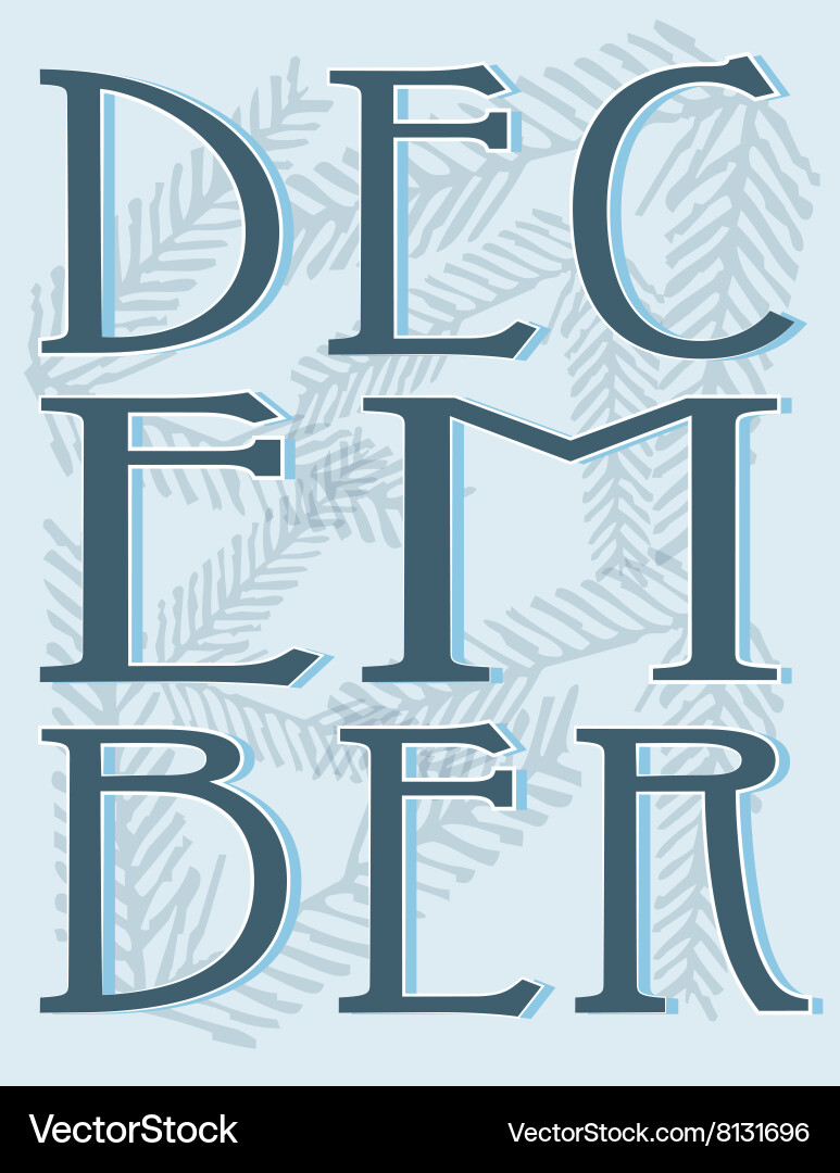 December Royalty Free Vector Image - VectorStock
