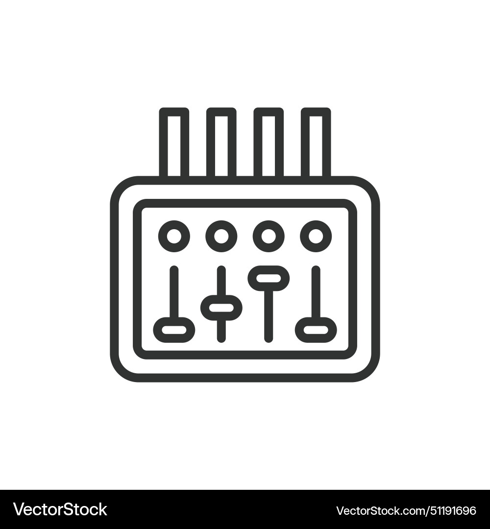 Electrical panel in line design Royalty Free Vector Image