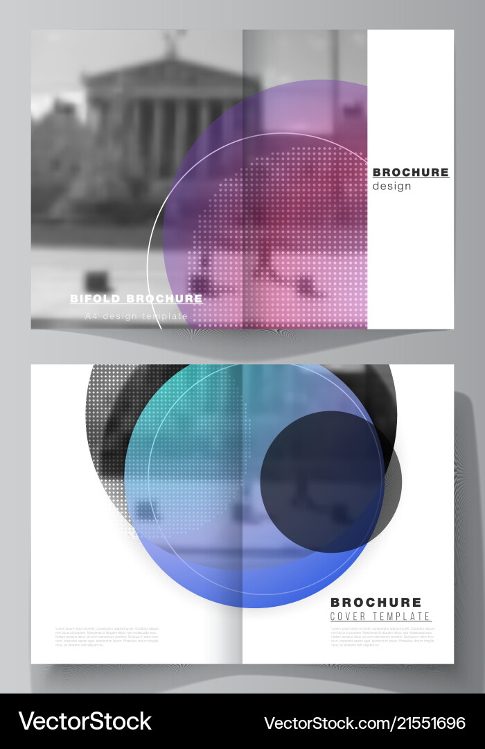 Layout of two a4 format cover mockups Royalty Free Vector