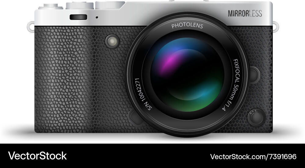 Mirrorless compact camera Royalty Free Vector Image