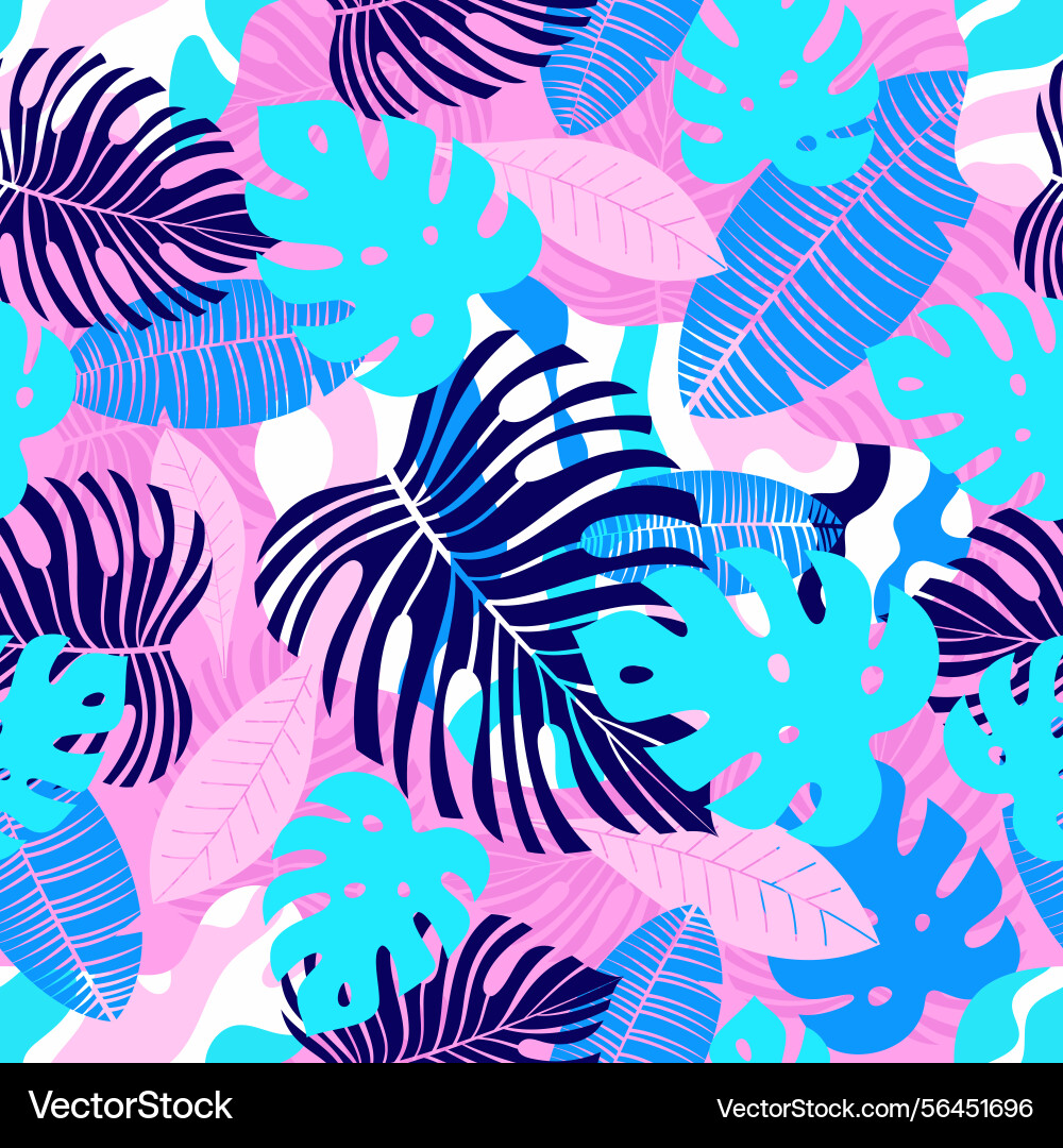 Monstera seamless pattern Royalty Free Vector Image