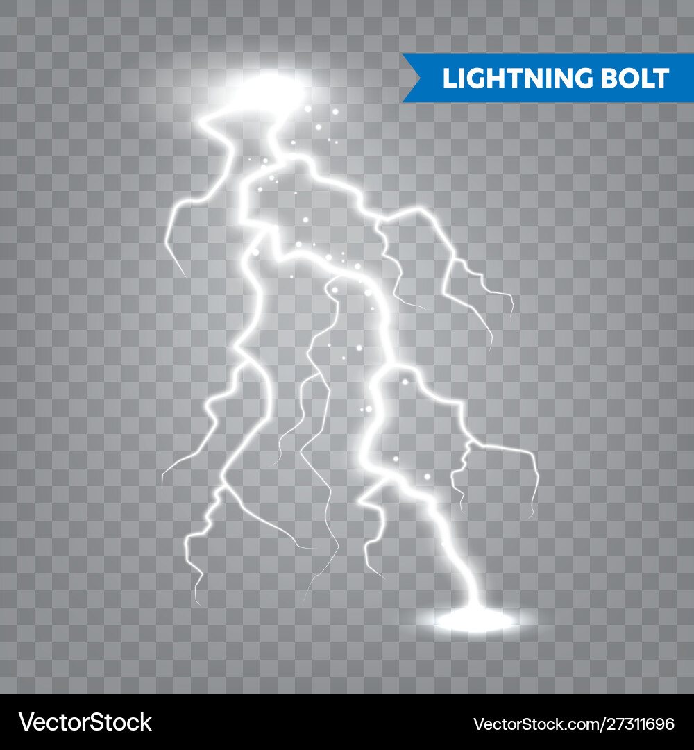 Realistic Lightning Bolt Royalty Free Vector Image