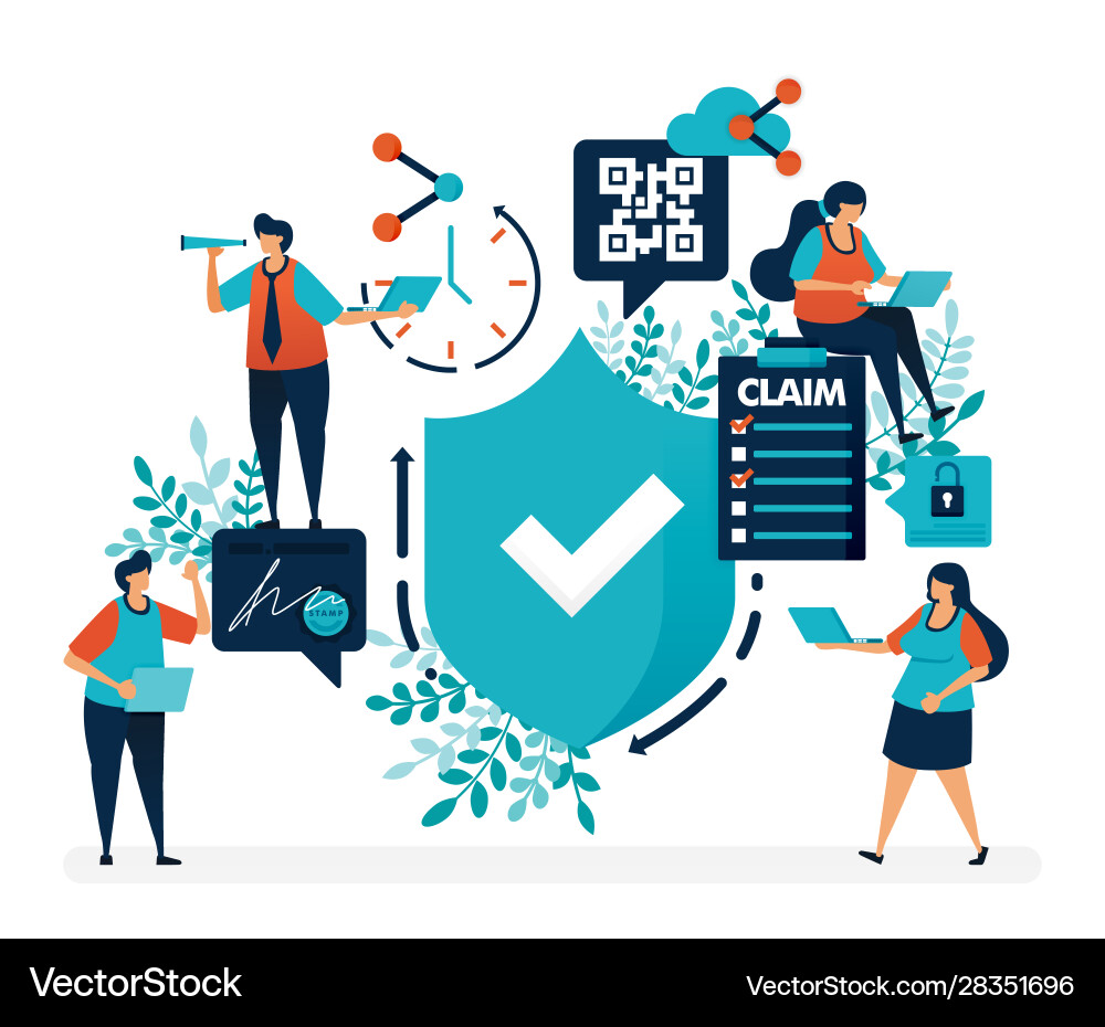 Verify for safety protection and security quality Vector Image