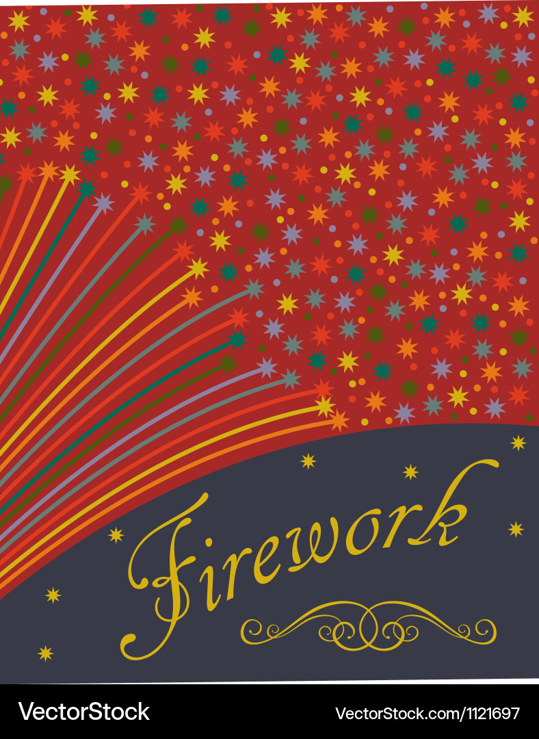 Abstract Fireworks Background Royalty Free Vector Image