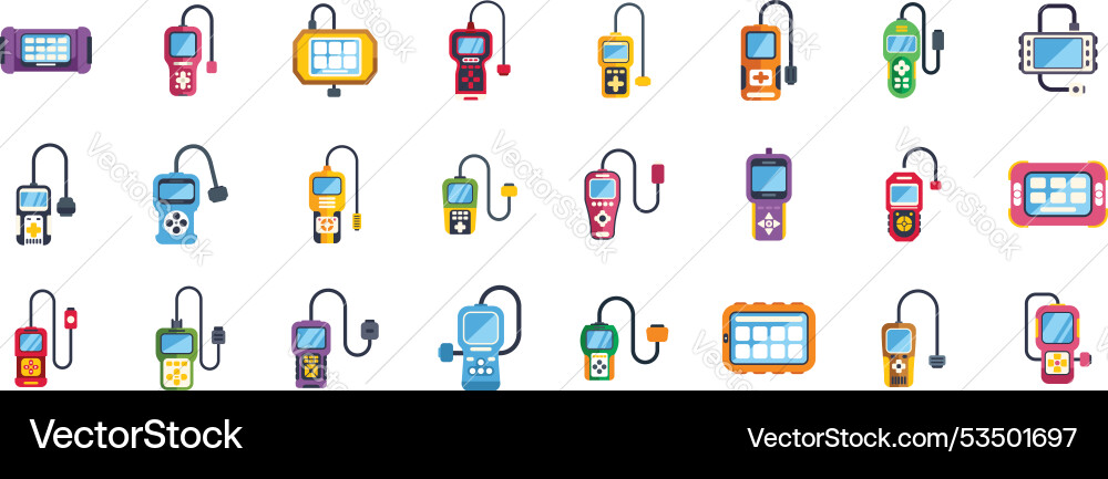 Car diagnostic tools showing engine faults Vector Image