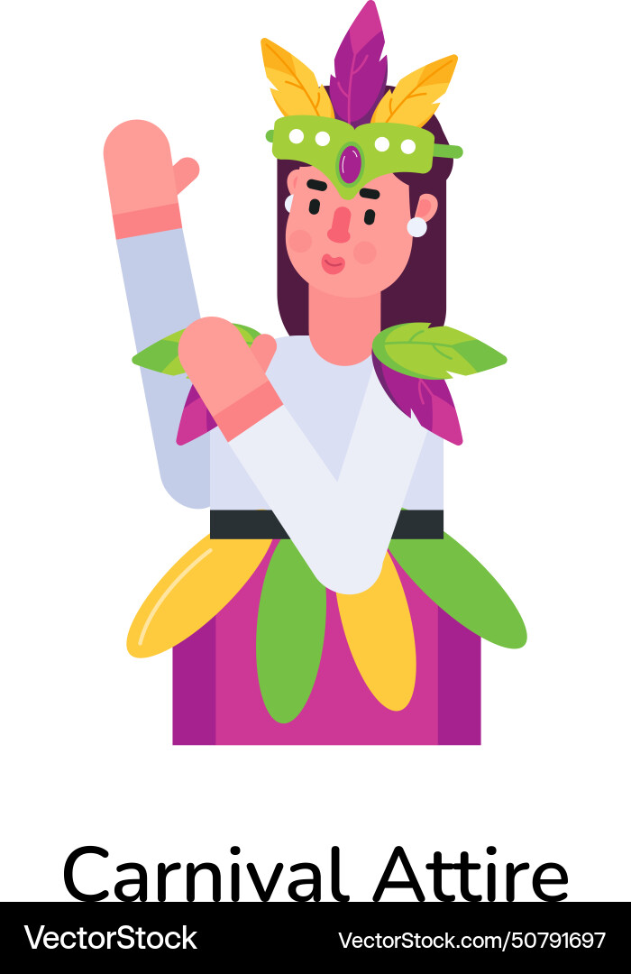 Carnival attire Royalty Free Vector Image - VectorStock