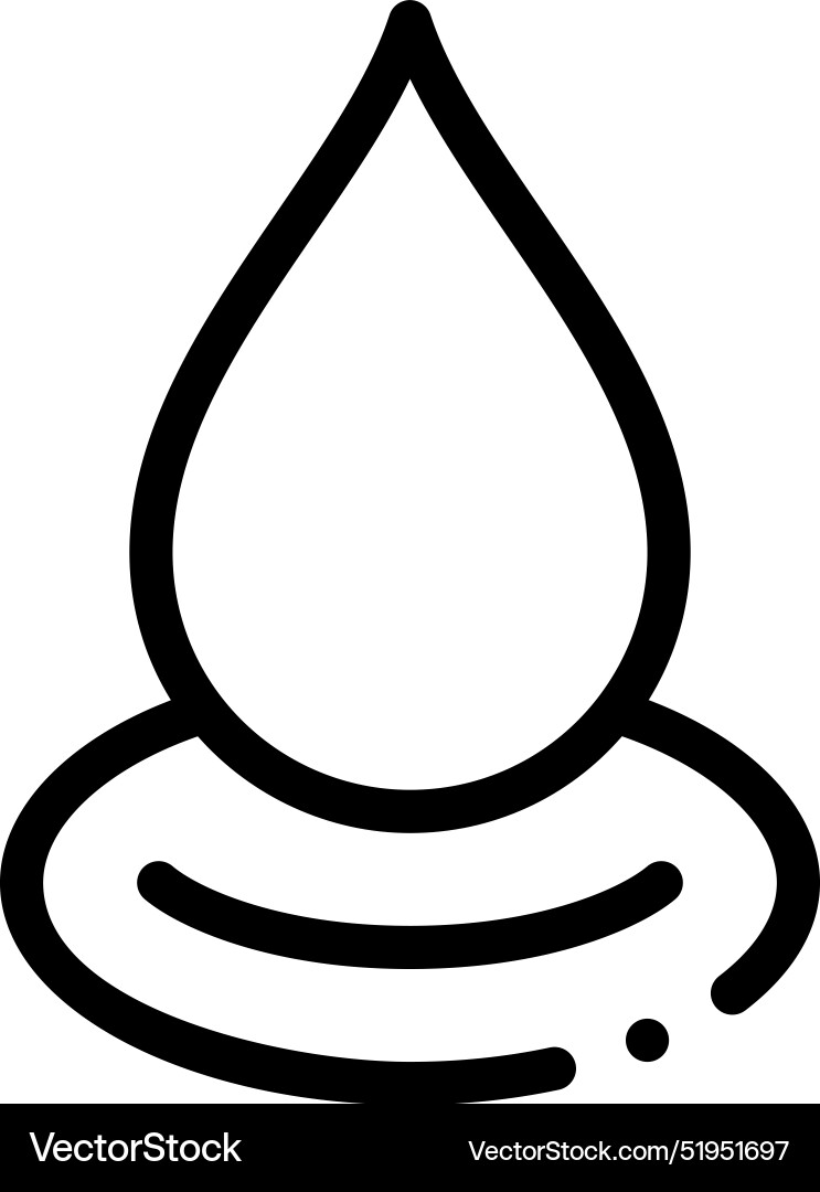 Clean water icon thin linear style design Vector Image