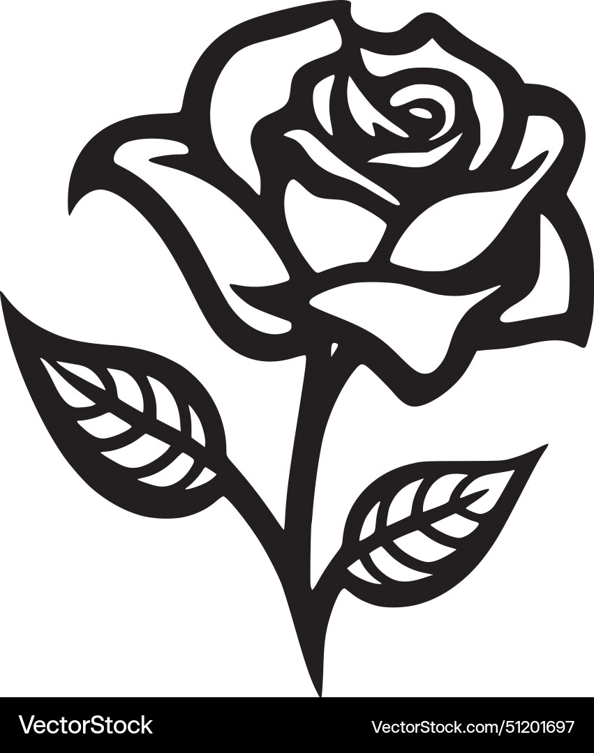 Flower - minimalist and flat logo Royalty Free Vector Image