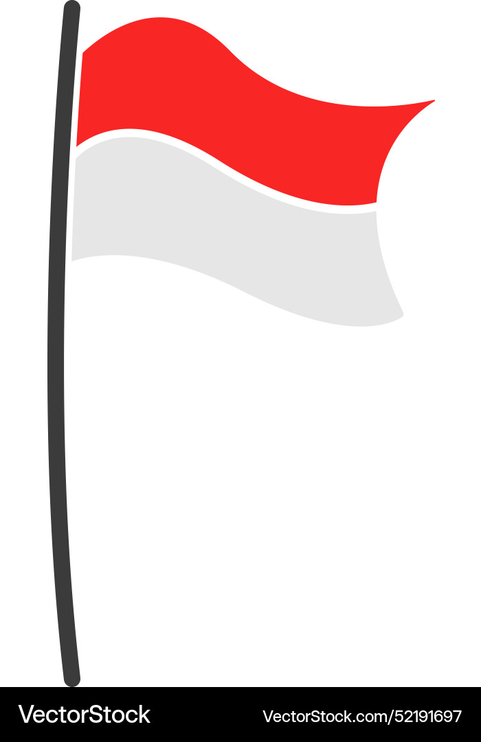 Indonesia flag design Royalty Free Vector Image