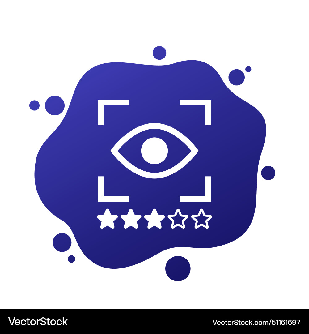 Vision acuity icon eyesight testing Royalty Free Vector