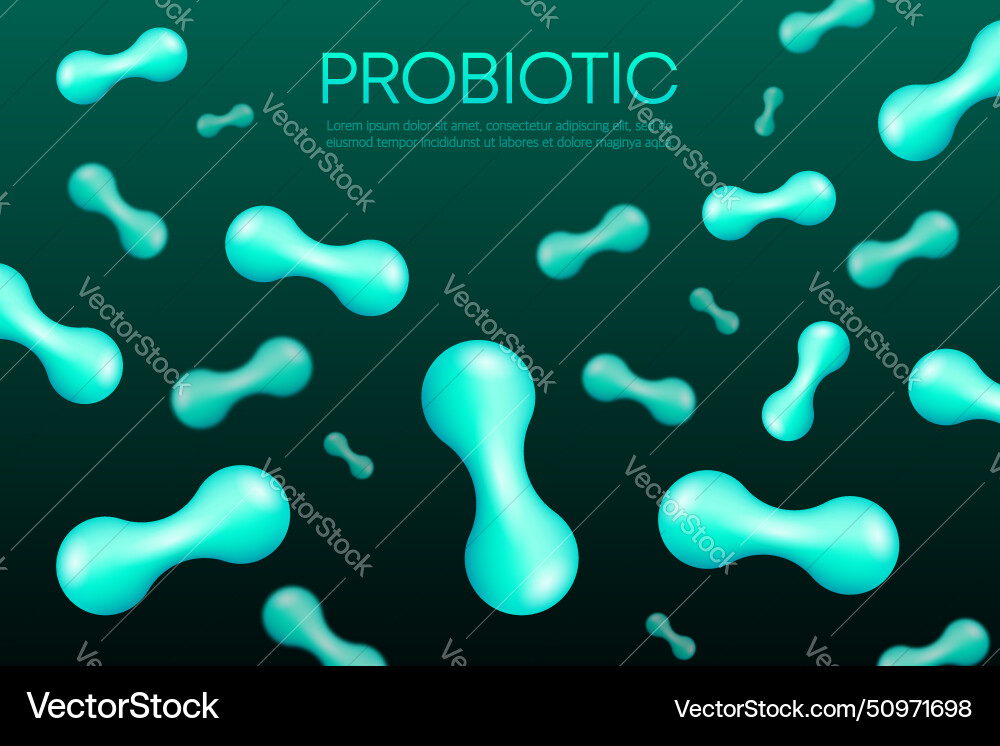 Bacteria probiotics prebiotic lactobacillus Vector Image