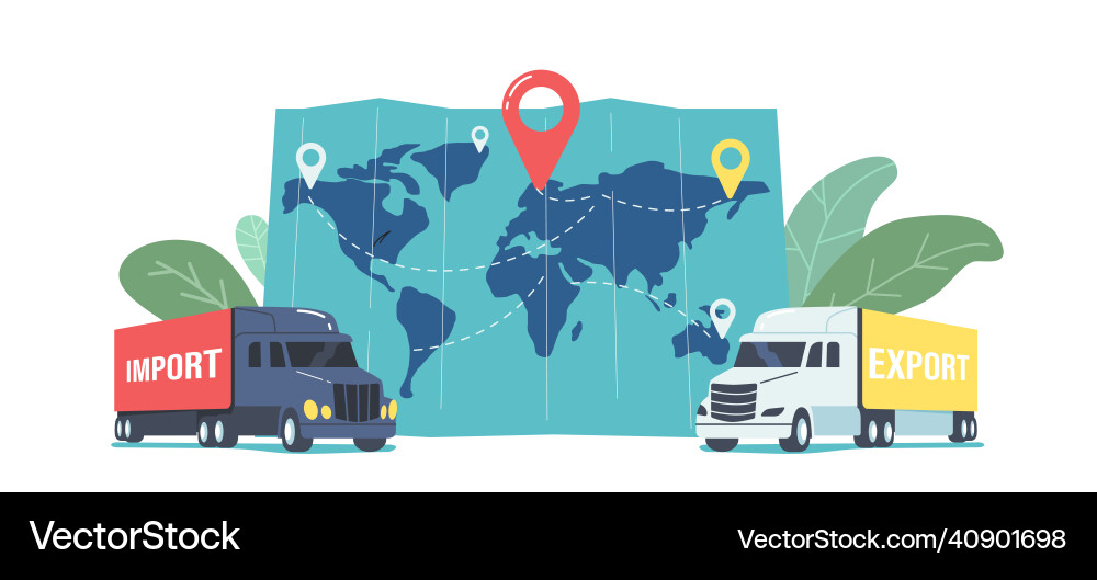 Cargo export and import logistics business Vector Image