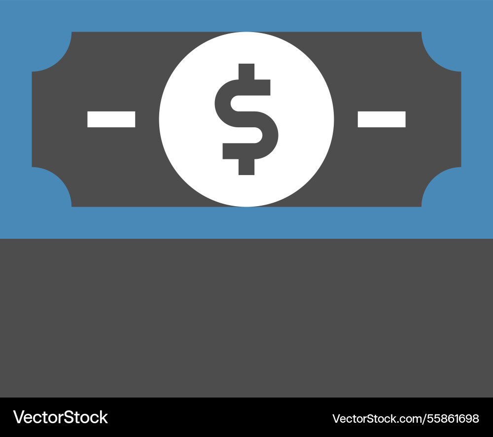 Cash flat web icon concept Royalty Free Vector Image
