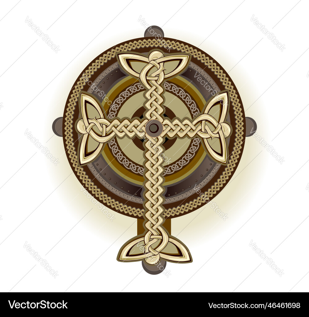Celtic cross ancient irish symbol ethnic magic Vector Image
