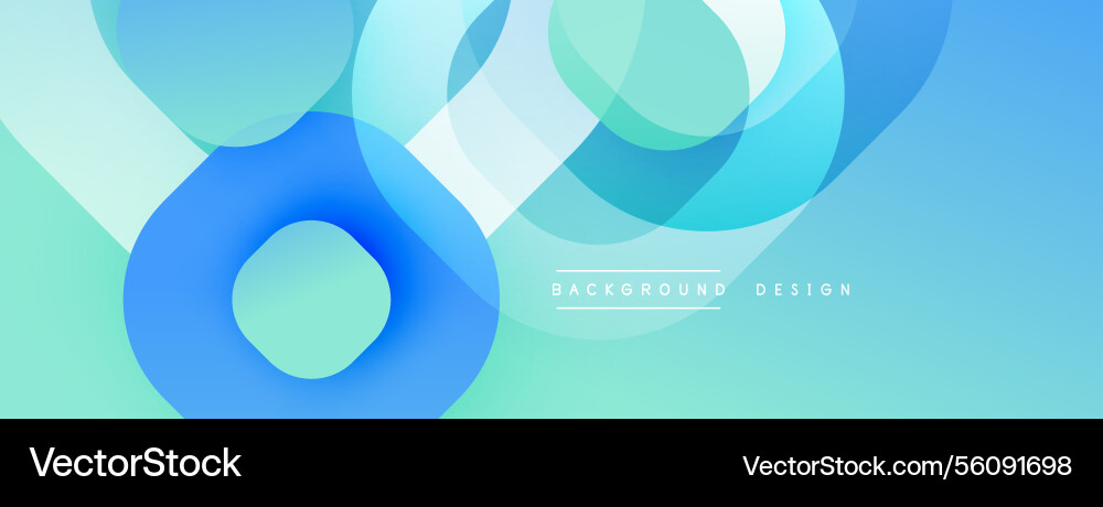Circular abstract design with overlapping Vector Image