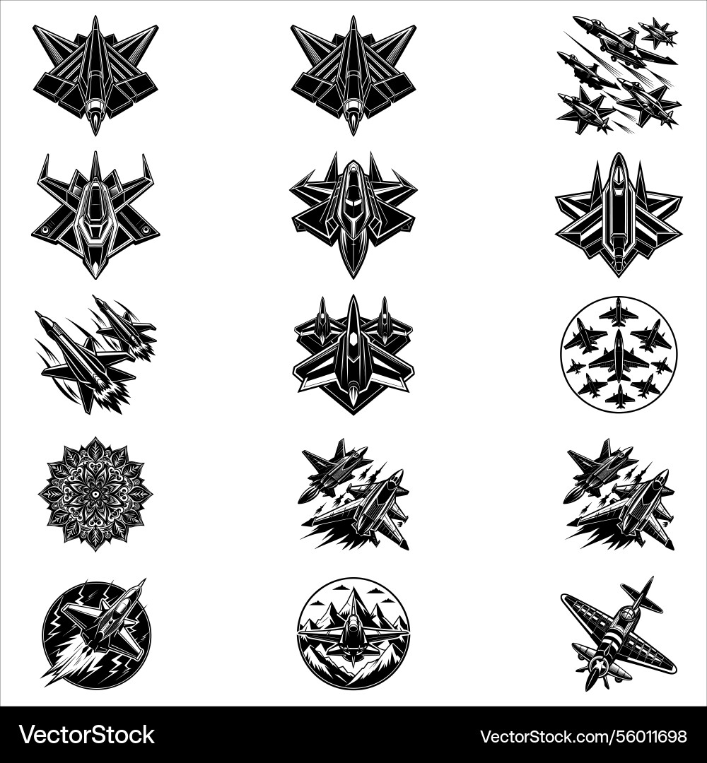 Fighter jet Royalty Free Vector Image - VectorStock