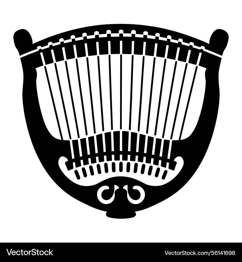 Jaw harp silhouette Royalty Free Vector Image - VectorStock