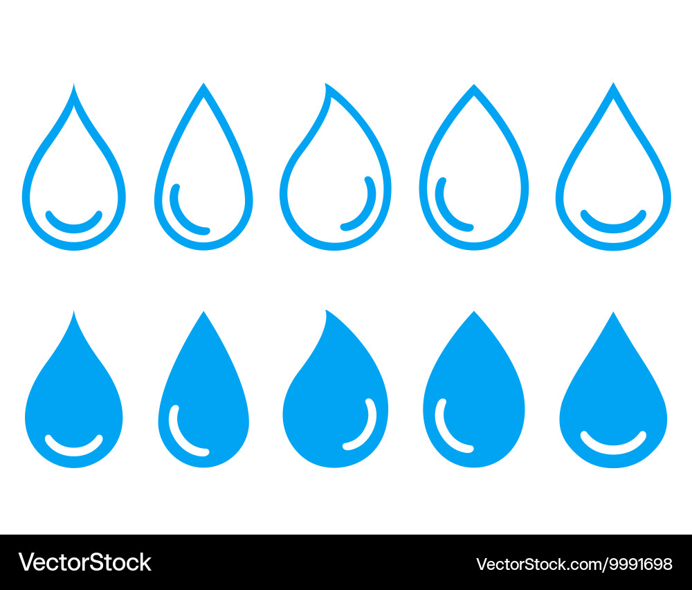 Lineare Wassertropfen Lizenzfreies Vektorbild