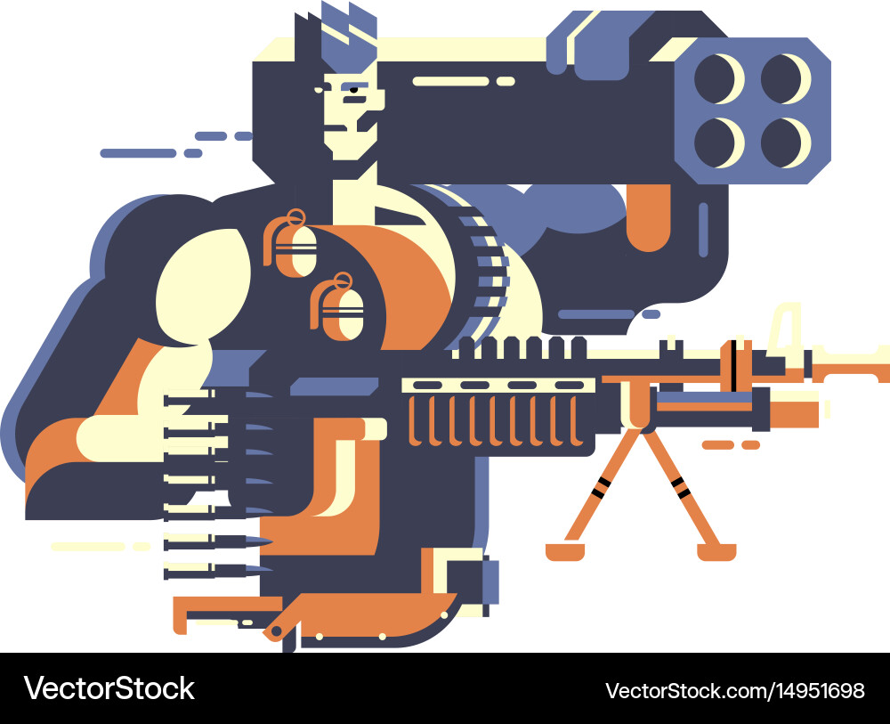 Military Soldier with Rifle Royalty Free Vector Image