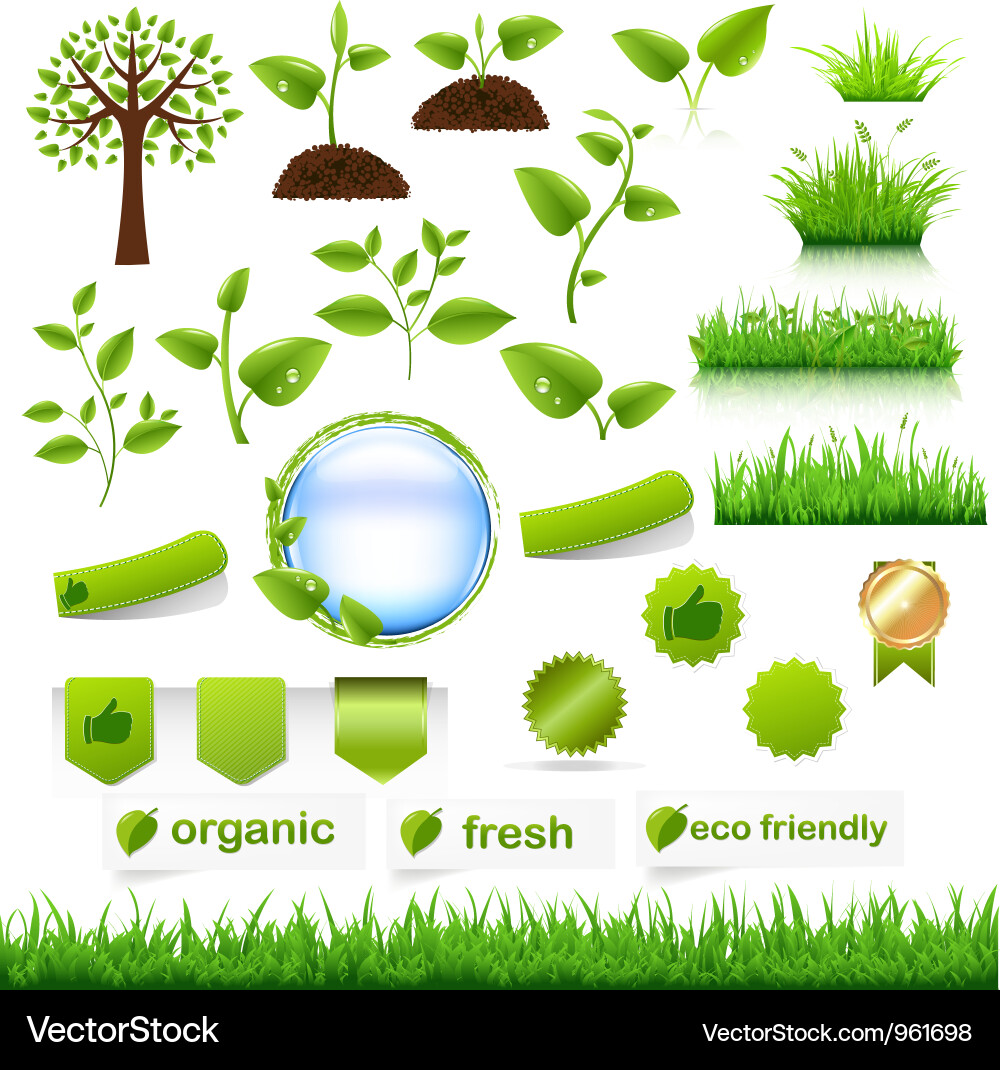 Nature Elements & Icons Royalty Free Vector Image