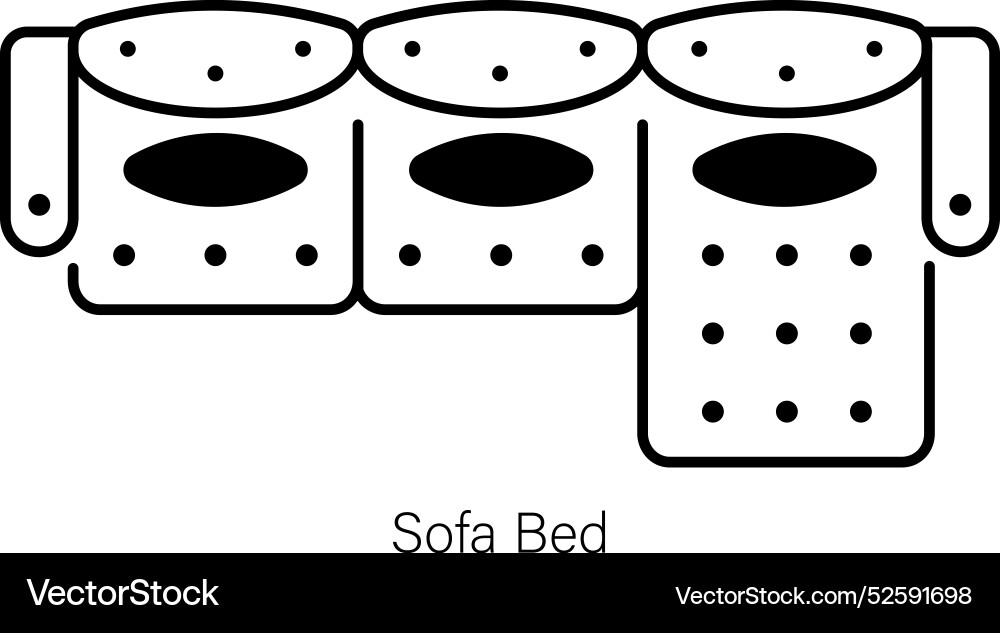 Sofa bed Royalty Free Vector Image - VectorStock