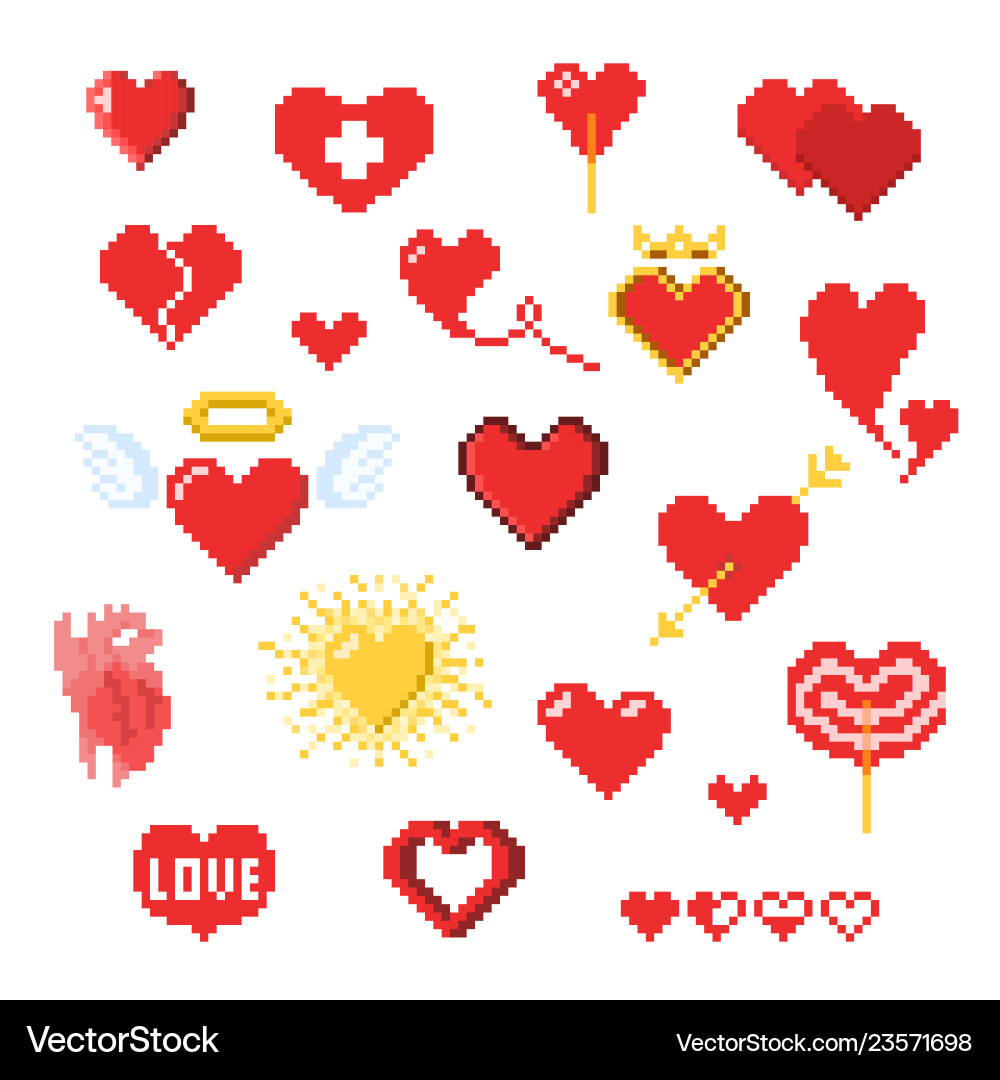 Vector Pixel Heart