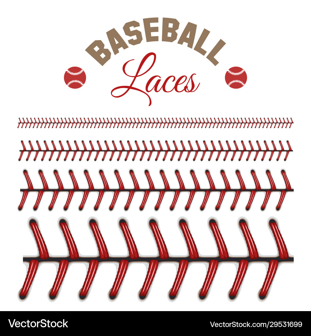 Baseball laces pattern Royalty Free Vector Image