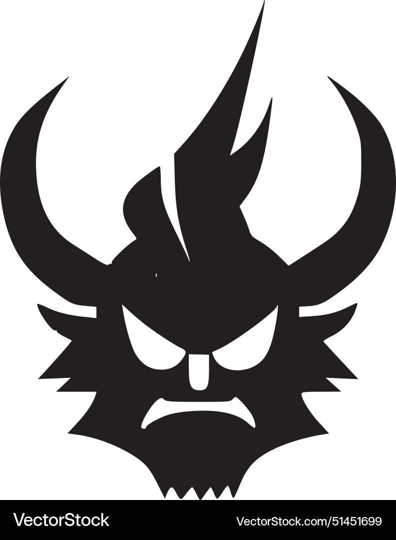 Beast - minimalist and flat logo Royalty Free Vector Image