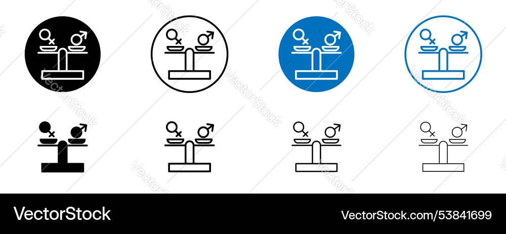 Equality icon set Royalty Free Vector Image - VectorStock