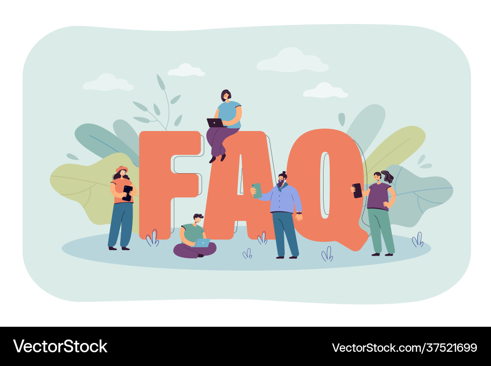 Faq flat Royalty Free Vector Image - VectorStock
