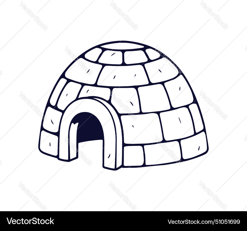 Igloo ice house Royalty Free Vector Image - VectorStock