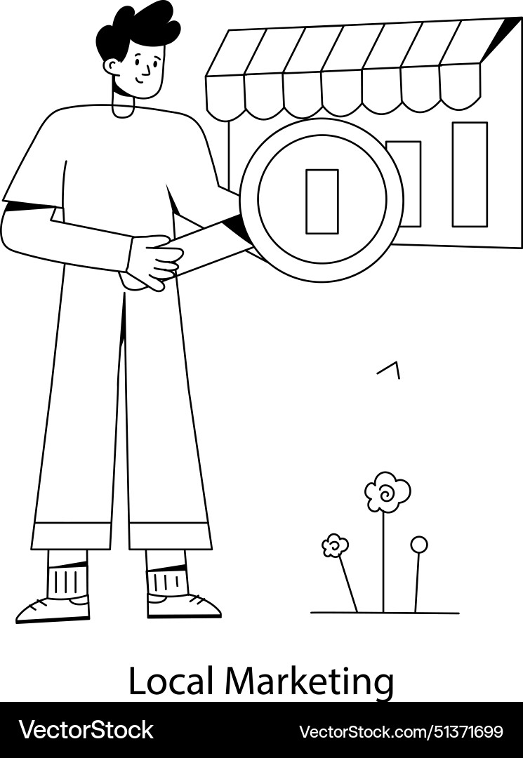 Local marketing Royalty Free Vector Image - VectorStock