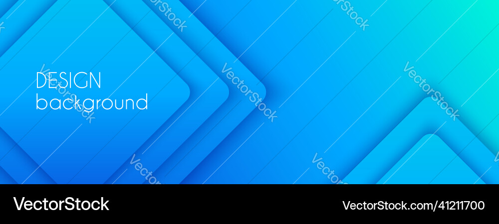 Blue gradient long banner business minimal Vector Image