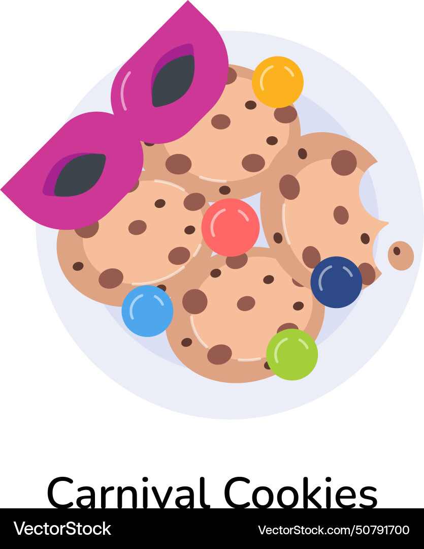 Carnival cookies Royalty Free Vector Image - VectorStock