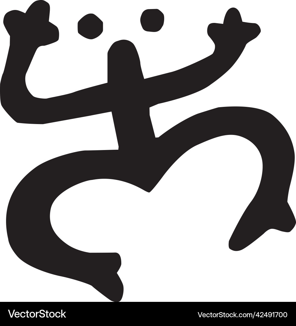 Coqui Frog Symbol - AztecIndigenous Lizenzfreier Vektor