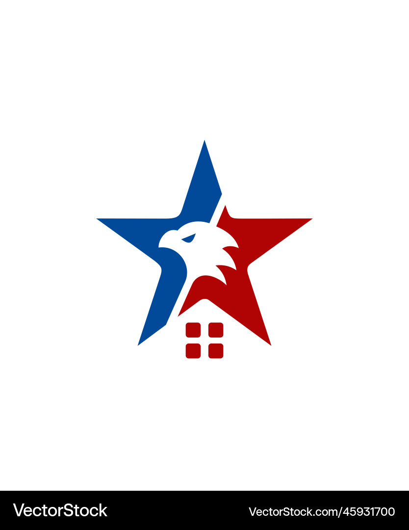 Eagle property - american logo Royalty Free Vector Image