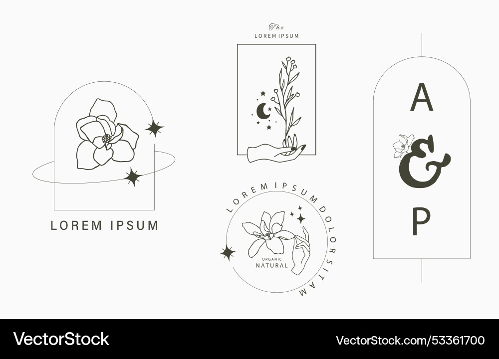 Line object collection Royalty Free Vector Image