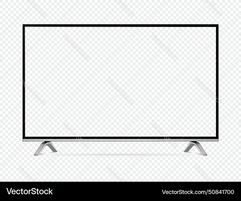 Modern oled tv with transparent screen isolated Vector Image