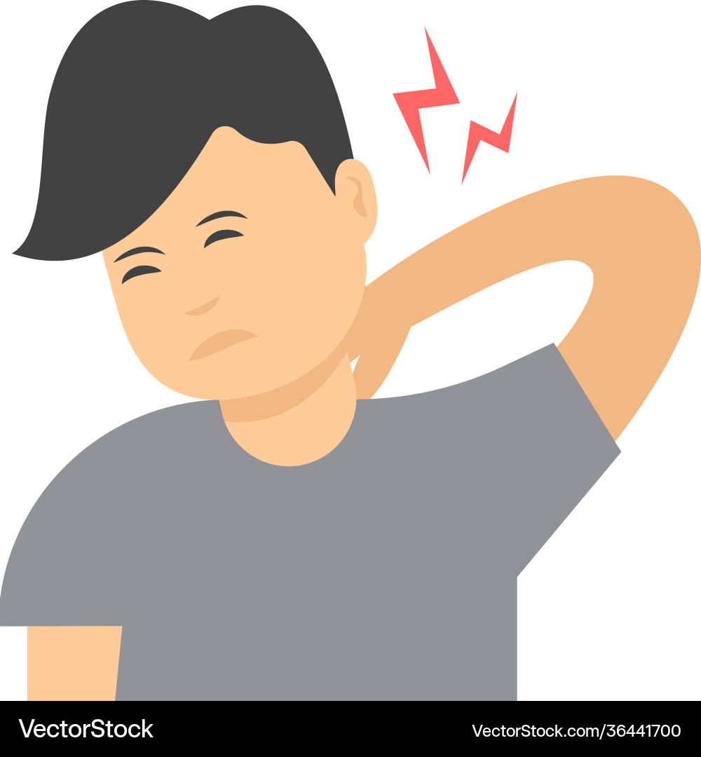 Neck pain Royalty Free Vector Image - VectorStock