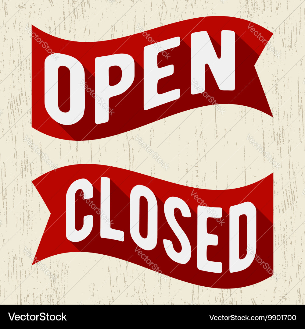 Open closed symbol Royalty Free Vector Image - VectorStock