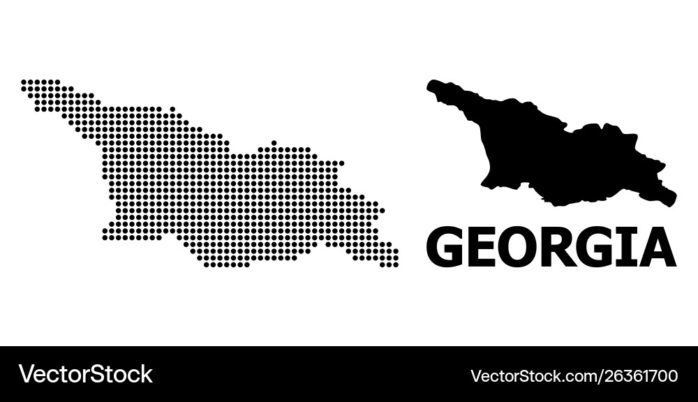 Pixel pattern map georgia Royalty Free Vector Image