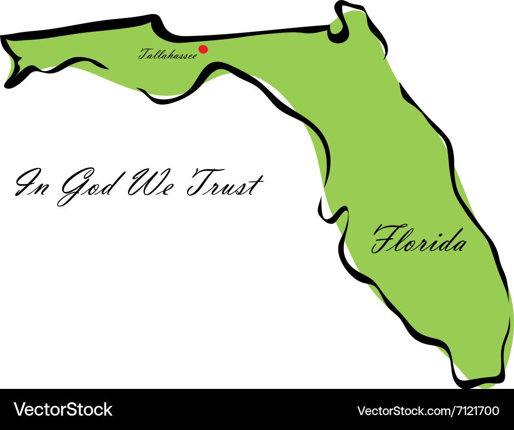 State of florida Royalty Free Vector Image - VectorStock