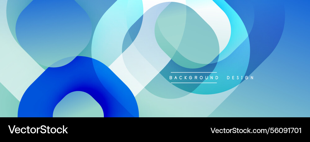 Circular abstract design with overlapping Vector Image