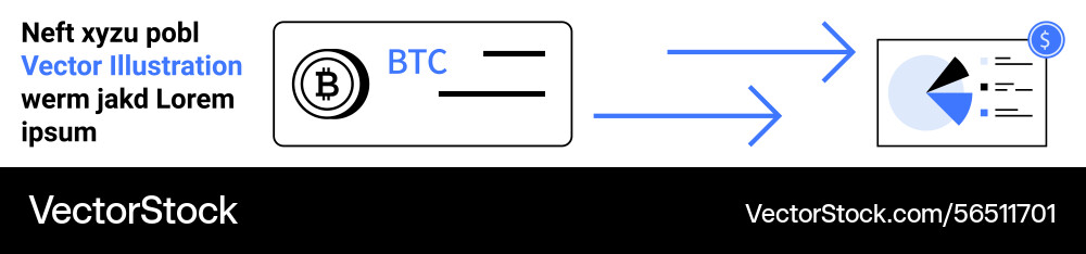Digital cryptocurrency transaction process flow Vector Image