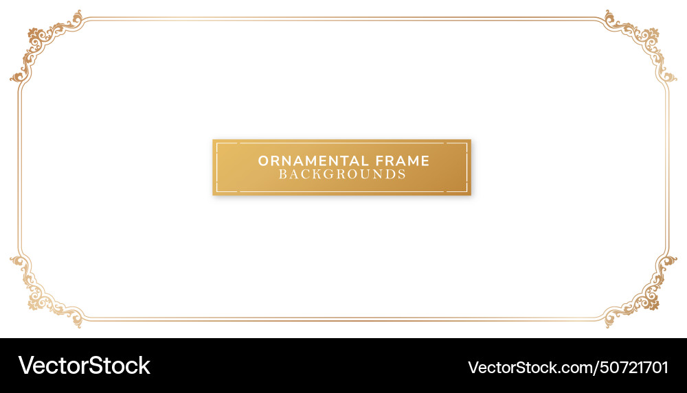 Elegant ornamental border frame Royalty Free Vector Image